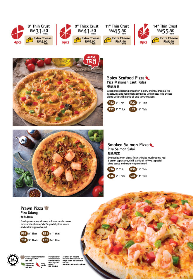 Menu - Vivo Pizza Malaysia
