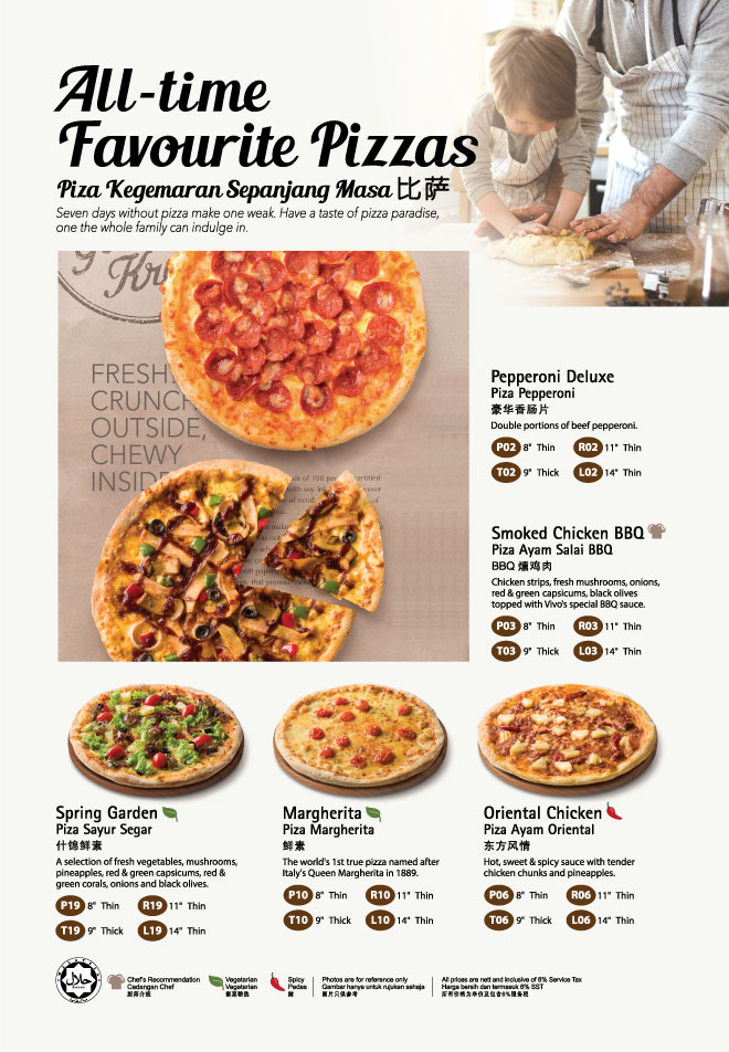 Menu - Vivo Pizza Malaysia
